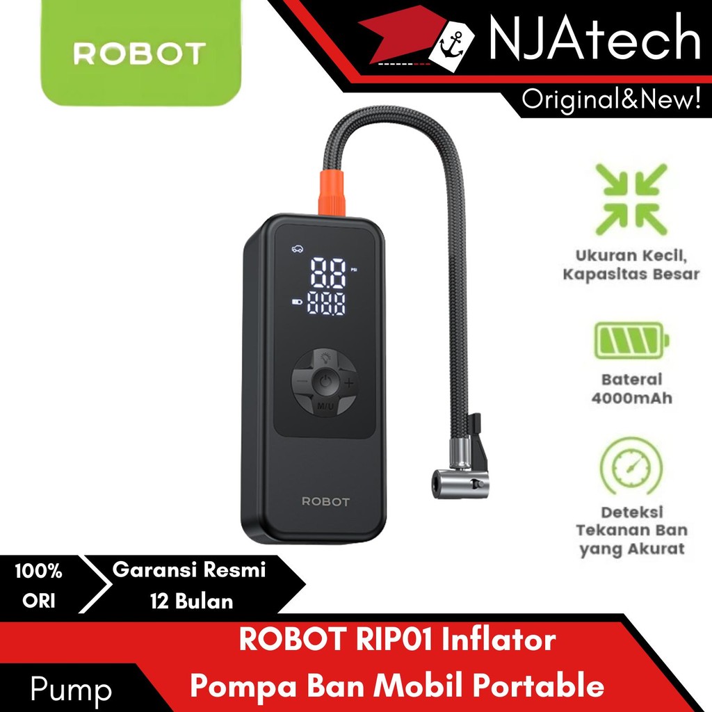 Jual ROBOT Inflator Pompa Ban Mobil Truk Motor Bola Nirkabel Mini ...