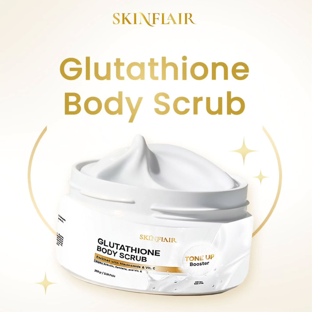 Jual SKINFLAIR Glutathione Body Scrub Tone Up Booster 250gr | Shopee ...