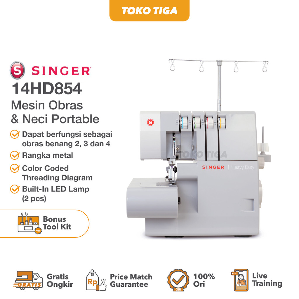 Jual Mesin Obras dan Neci SINGER 14HD854 HEAVY DUTY | Shopee Indonesia