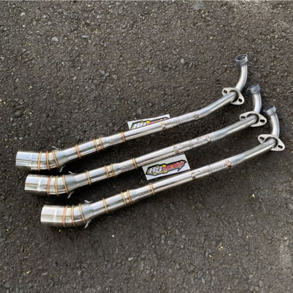Jual pipe exhaust 51 mm inlet big ellbow FOR XRM RUSI SAMSH EX5 KRISS 110 KRISS 125 WAVE 100 ...