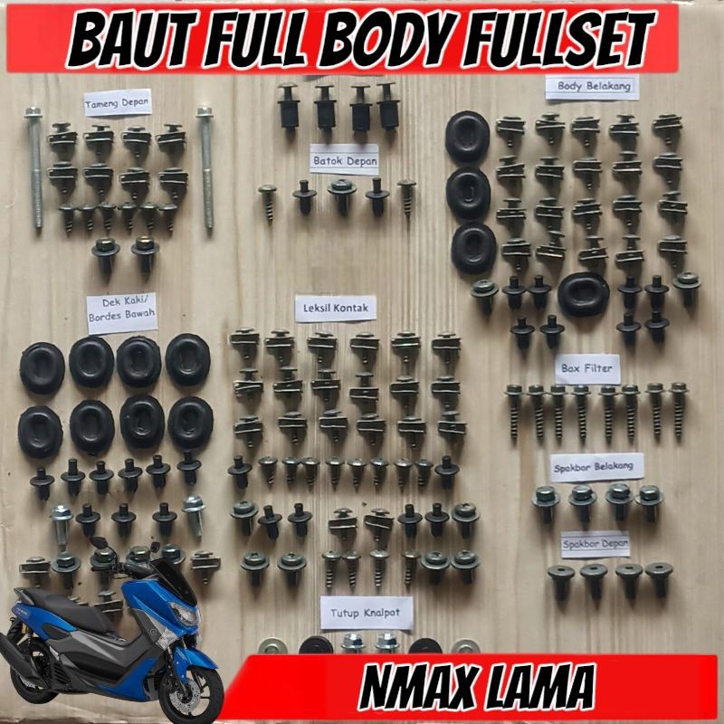 Jual COD Baut Full Set Cover Body Yamaha NMAX Old / Lama 155 / Baut ...