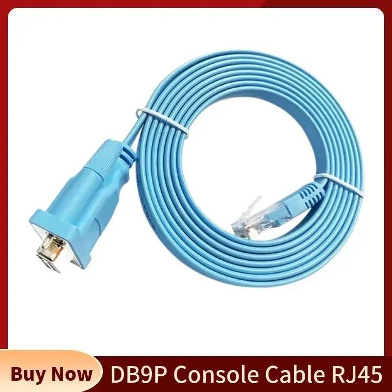 Jual DB9P Console Cable RJ45 Connector Ethernet To RS232 DB9 Port Serial Routers Networking ...