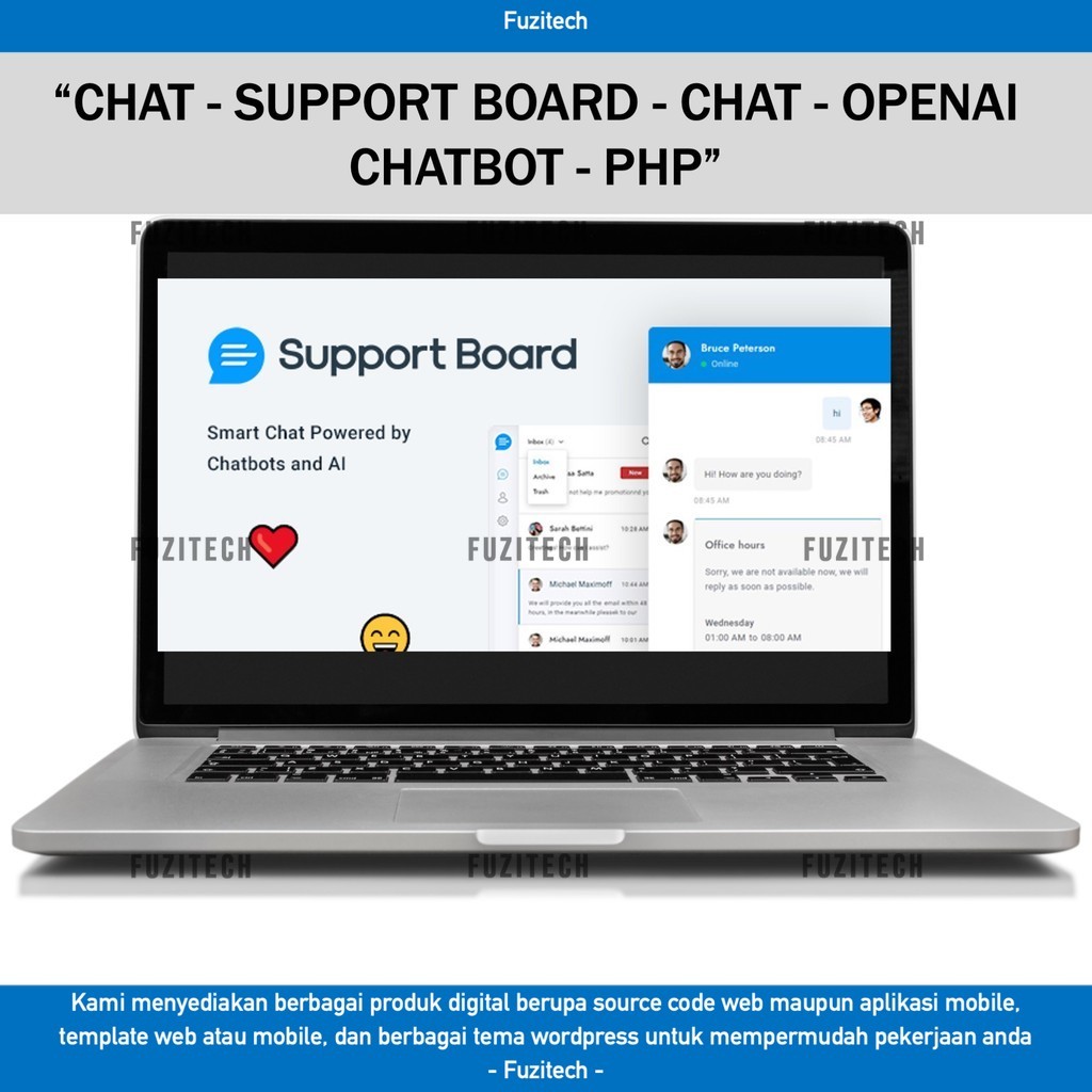 Jual SOURCE CODE APLIKASI WEB CHAT - SUPPORT BOARD - CHAT - OPENAI ...