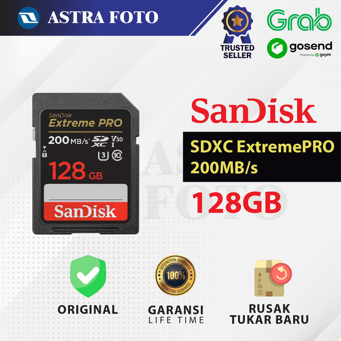 Jual SanDisk Extreme Pro SDXC UHS-I Card 128GB 200MB/s | Shopee Indonesia