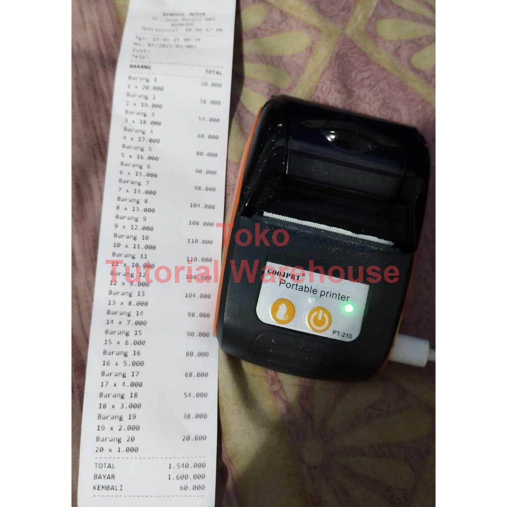 Jual Template Excel Nota Penjualan Semi Kasir Printer Thermal Auto ...