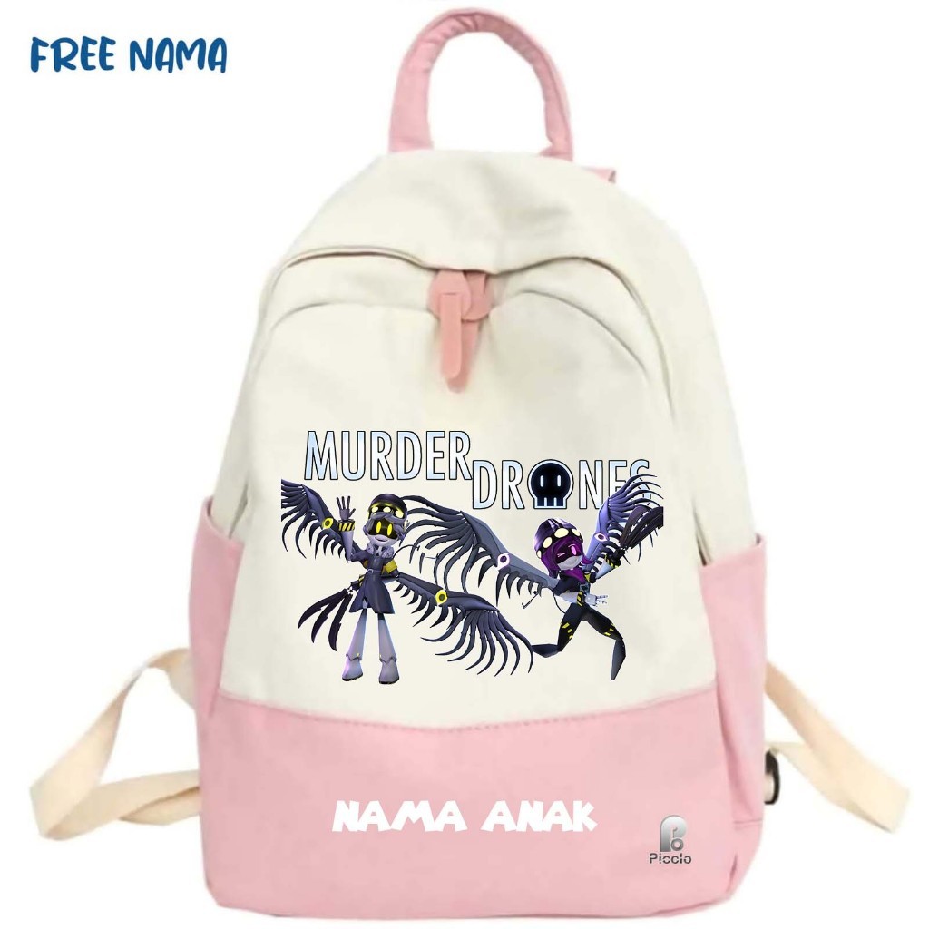 Jual TAS RANSEL BACKPACK ANAK SEKOLAH MOTIF MURDER DRONES UNISEX (FREE ...