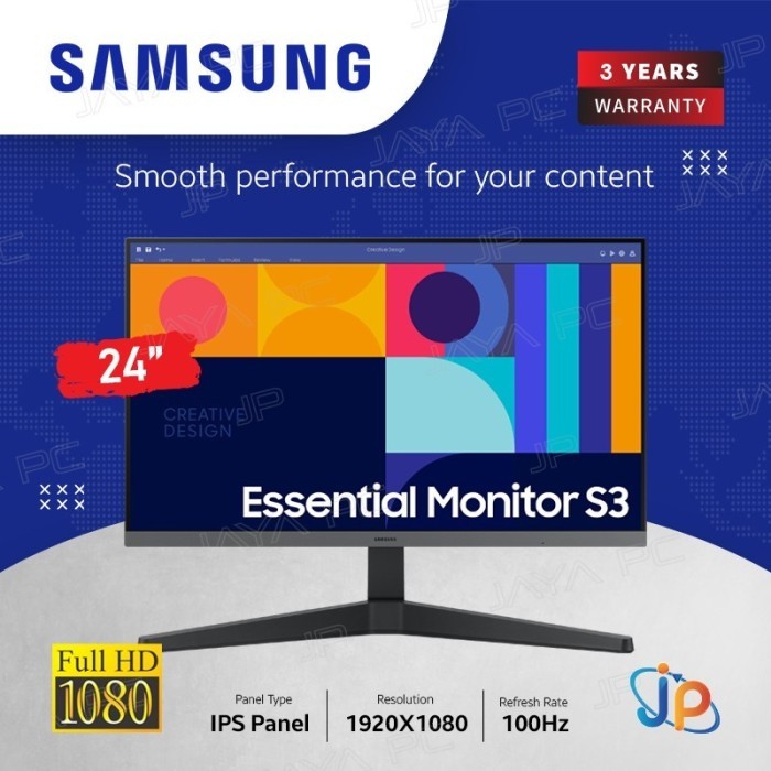 Jual Monitor Samsung LED IPS S24C330/ LS24C330 - Full HD 24" Inch ...