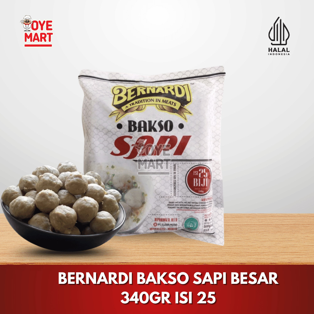 Jual BERNARDI BAKSO SAPI BESAR 340GR ISI 25/BASO SAPI BESAR HARGA PROMO | Shopee Indonesia