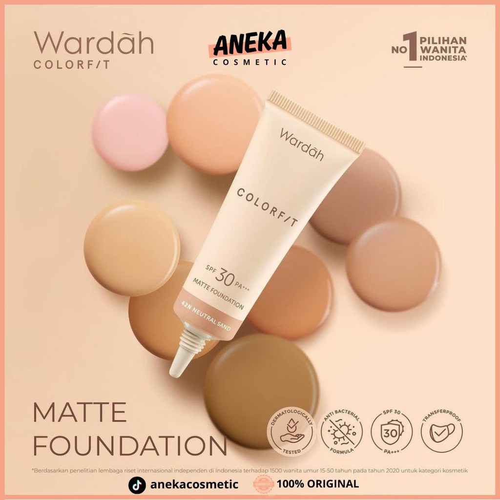 Jual Wardah Colorfit Matte Foundation - Liquid Foundation SPF 30 PA++ ...