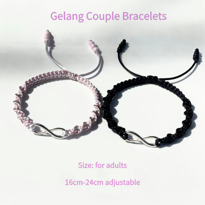 Jual Gelang Sepasang infinity Titanium Couple Love Kupu-kupu / 2 Pcs ...