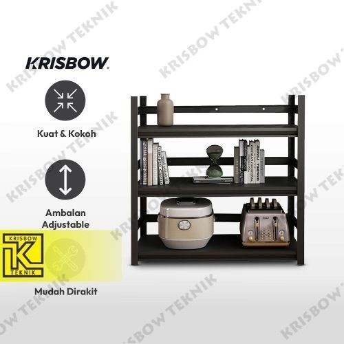 Jual Krisbow Rak Besi 3 Tingkat Dengan Roda - Hitam | Shopee Indonesia