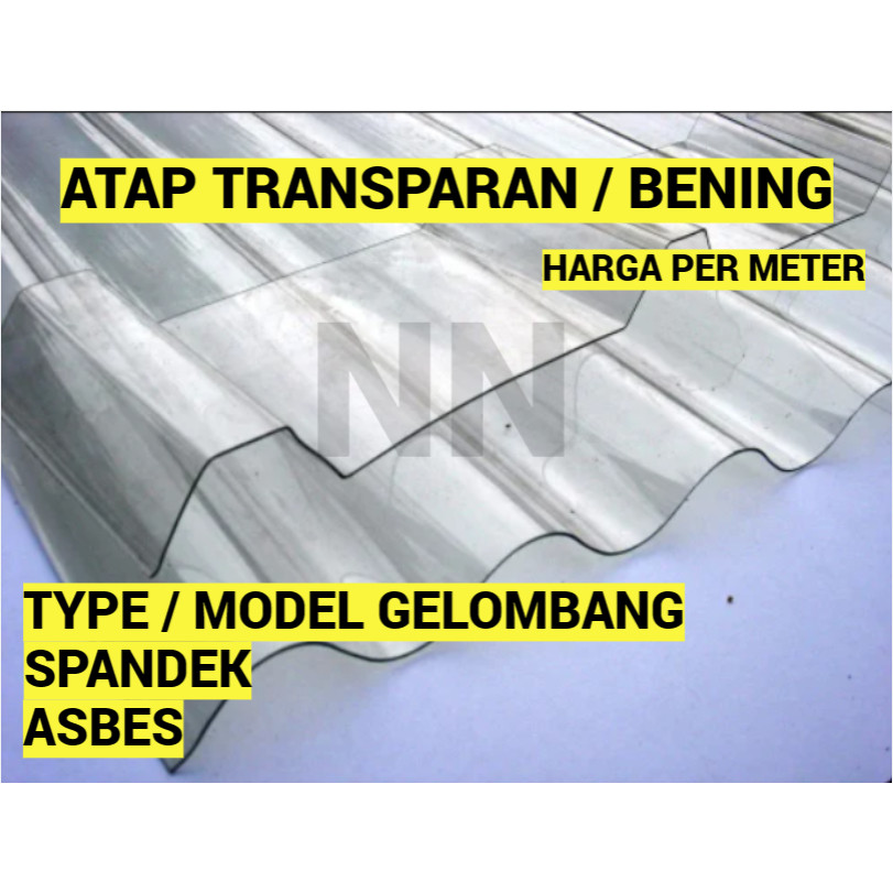 Jual SPANDEK TRANSPARAN TRIMDEK BENING HARGA PER METER ASBES TRANSPARAN ...