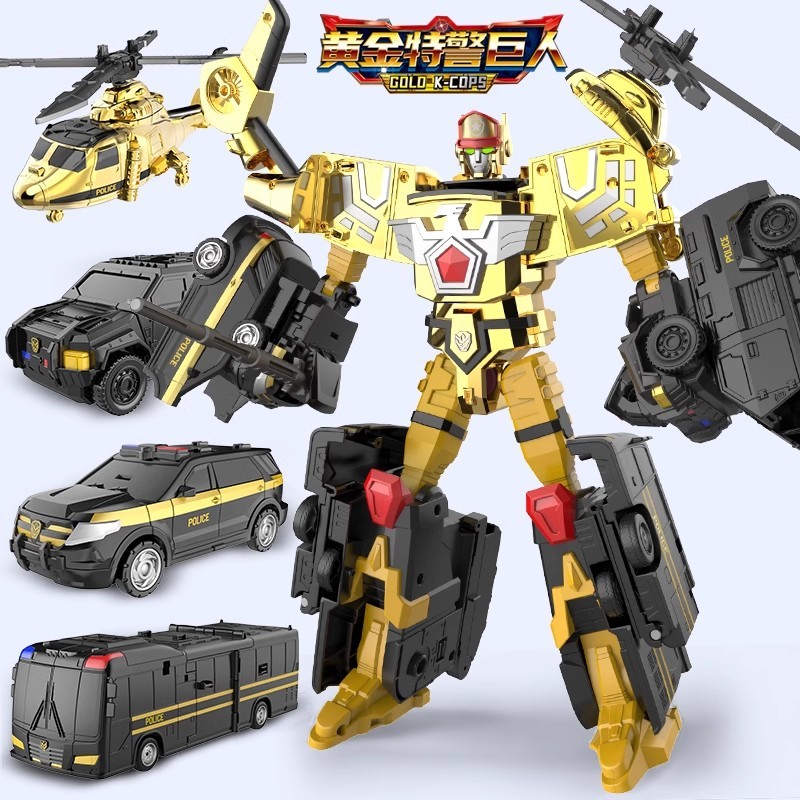 Jual 4 in 1 Hello Carbot GOLO K-COPS Transform Combined Robot Toys ...
