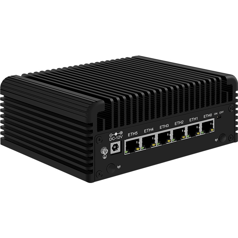 Jual 6x i226-V 6 LAN 2.5G Fanless Mini PC 12th Gen Intel i3 N305 N100 Firewall Router DDR5 ...