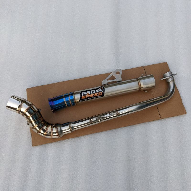 Jual (AHJUTT) Pro Speed Open Spec pipe exhaust 51mm tube type for Wave ...