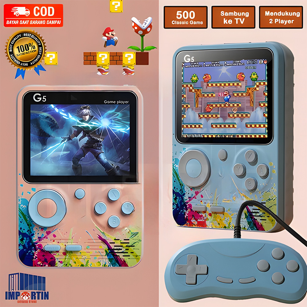 Jual Portable G5 Game Player Connect to TV or Gamepad 1000mAh 1 atau 2 ...