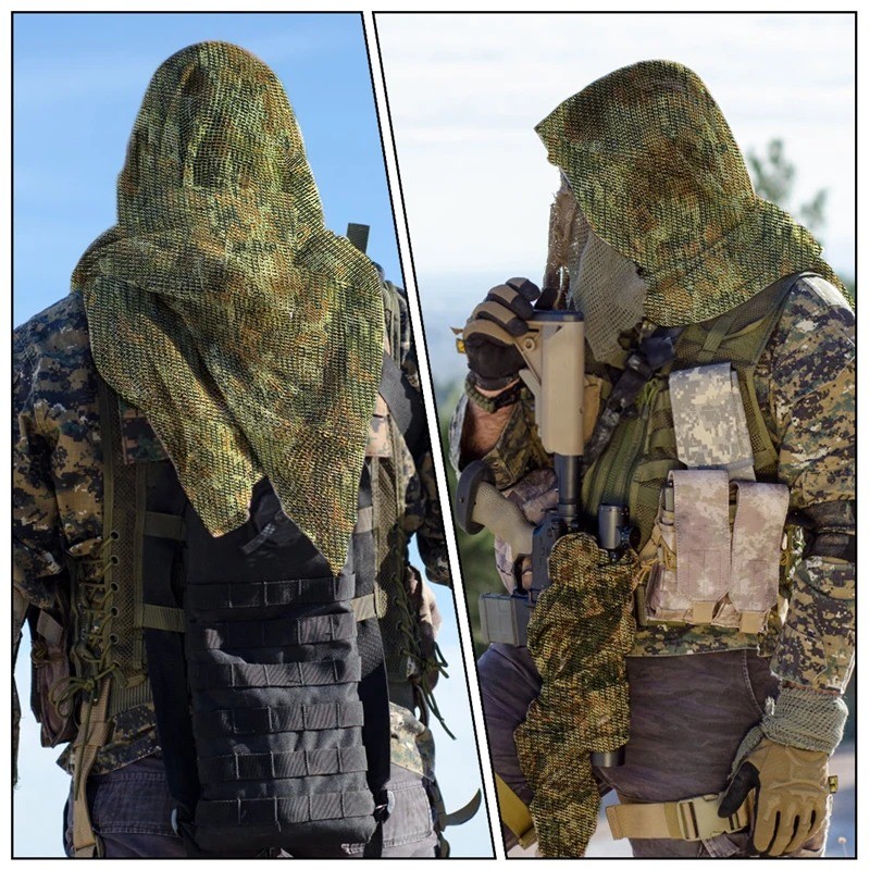 Jual Camouflage Netting Tactical Mesh Net Camo Scarf Sports Hunting ...