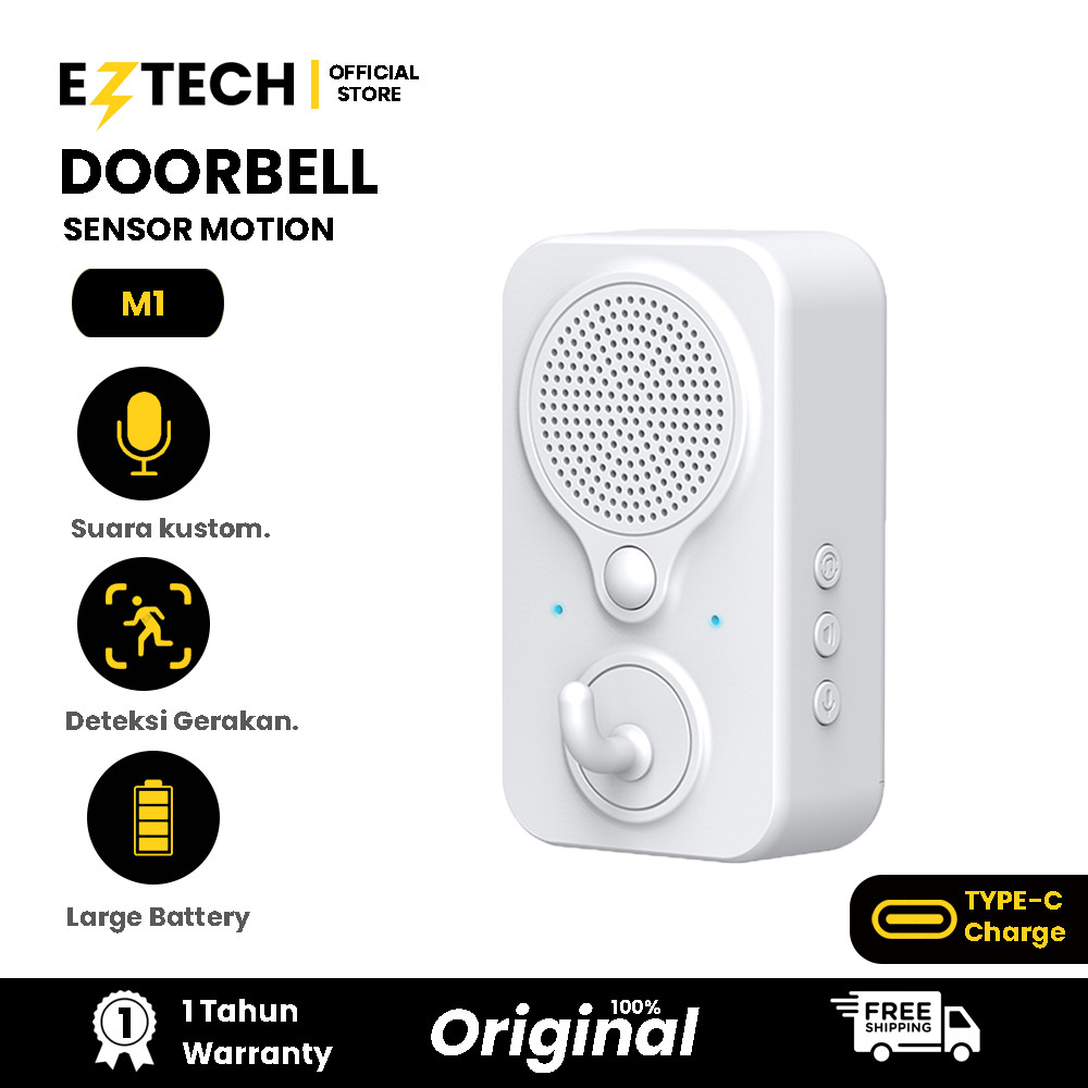 Jual EZTECH Bel Pintu Sensor Motion Sensor Gerak Infrared Otomatis ...