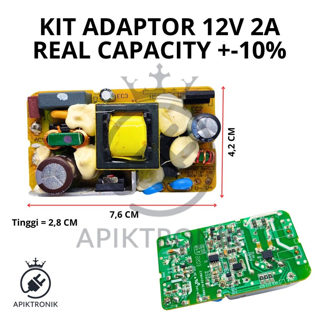 Jual KIT ADAPTOR 12 VOLT 2 AMPER REAL CAPACITY +-10% | Shopee Indonesia