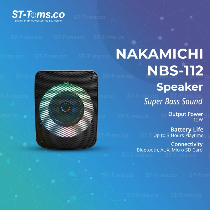Jual Nakamichi NBS-112 NBS112 Portable Bluetooth Speaker Audio ...