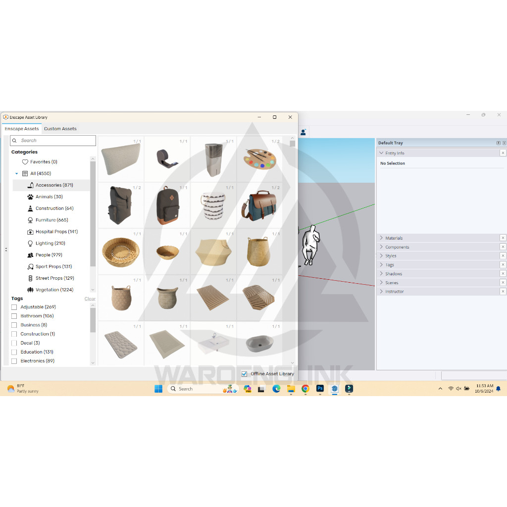Jual Enscape 3D v4.1.1 free Asset Library Offline 2024 terbaru full ...