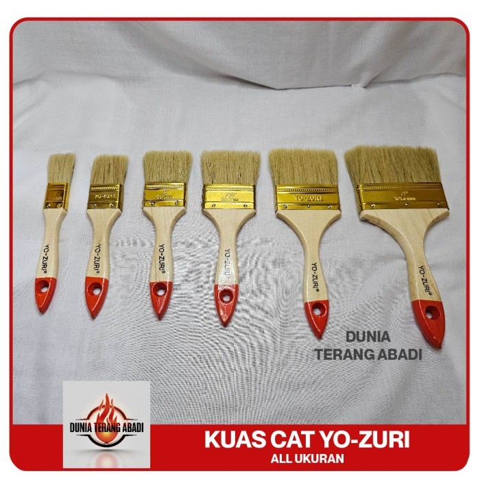 Jual Kuas Cat Gagang Kayu Yo-Zuri Bulu Kuda Asli | Shopee Indonesia