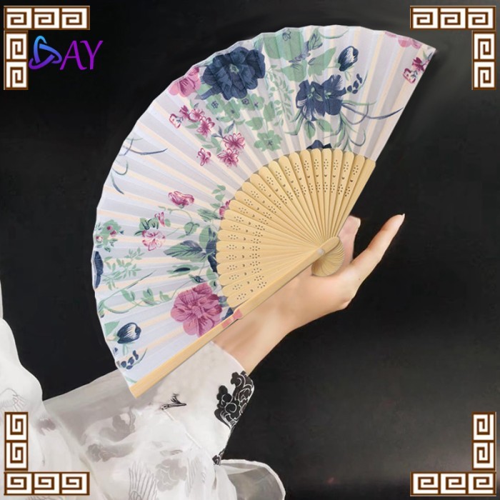 Jual Kipas Tangan Bambu Bunga Jepang Cina Kipas Lipat Kipas Bambu Tari ...