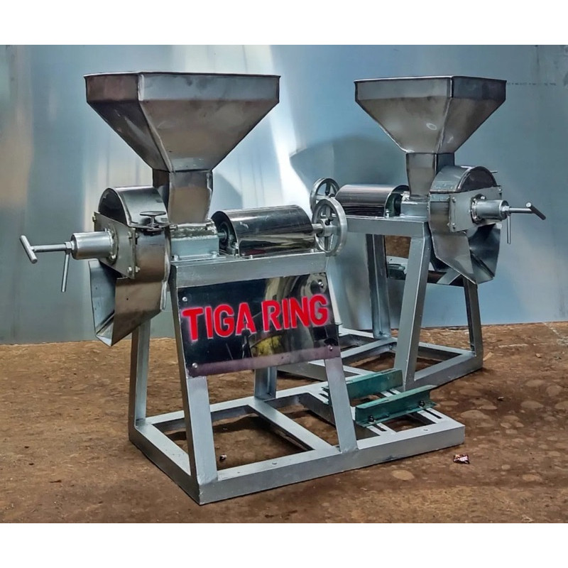 Jual GILINGAN BUMBU 8 INCH GILINGAN CABE TIGA RING STAINLES TANPA MESIN ...