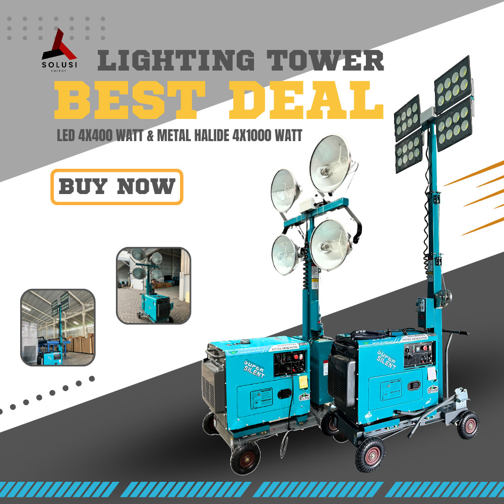 Jual LIGHTING TOWER HERCULES 4x1000 Watt METAL HALIDE dengan EMERALD ...