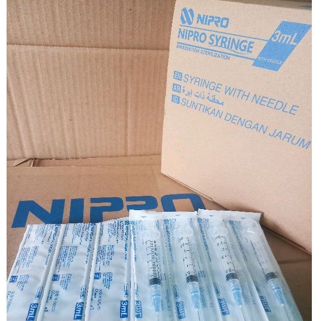 Jual Spuit Syringe 3cc 3ml Nipro Box | Shopee Indonesia