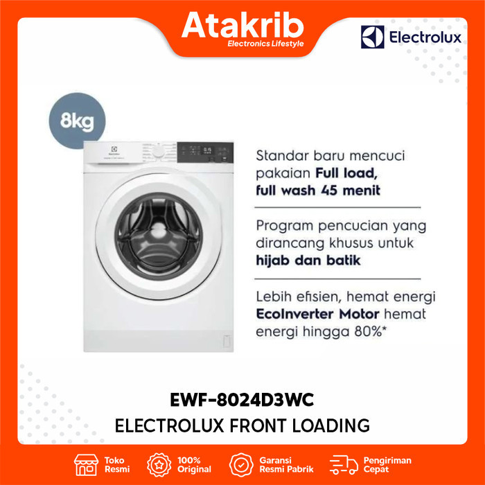 Jual ELECTROLUX FRONT LOADING EWF-8024D3WC / EWF8024D3WC 8Kg | Shopee ...