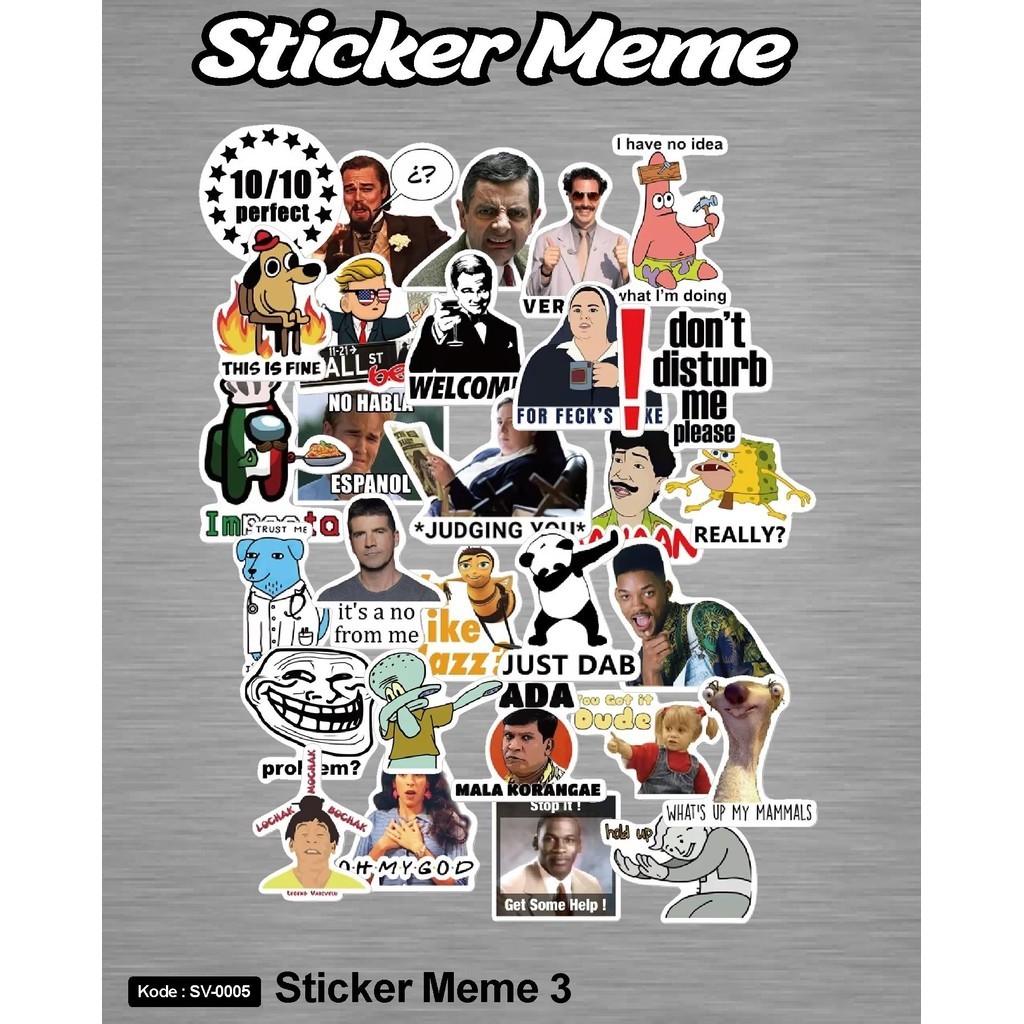 Jual Sticker Meme Kata-Kata Terbaru Sudah Di Cutting (SV-0005-3 ...