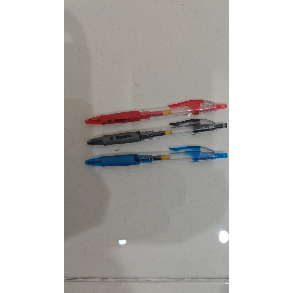 Jual Pulpen Gel K-1 Warna Hitam, Biru, Merah | Ballpoint Gel Warna ...