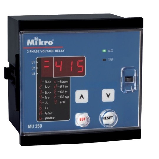 Jual MIKRO MU350 Voltage Relay 3 Phase Panel Mounting / Relay 3 Phase ...