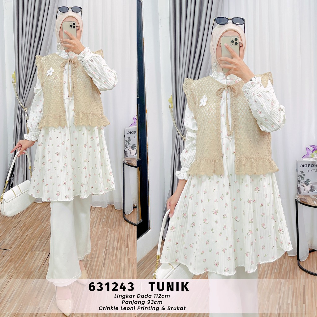 Jual EXTU HERITAGE - Jennie tunik Cringkle Kombinasi Brukat Elegan ...
