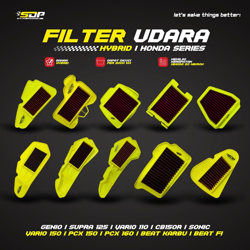 Jual SDP FILTER UDARA BEAT FI DELUXE VARIO 110 125 150 160 PCX ADV ...