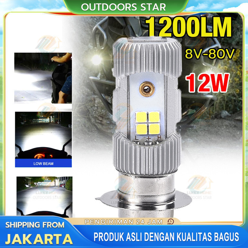 Jual LAMPU DEPAN MOTOR LED PHILIPS-LAMPU LED 2SISI H6 ARUS DC P15D M5 ...