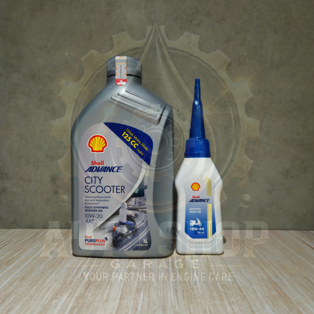 Jual Paket Oli Shell Advance City Scooter Matic 10w-30 1 Liter & Shell ...