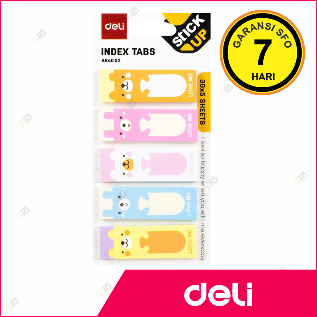 Jual Index Tabs Deli A640 02 - 30 x 5 lembar - SFO Semarang Official ...