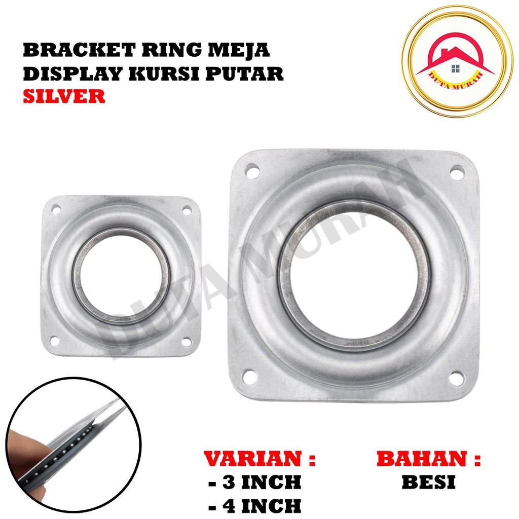 Jual Kolaher Braket Ring Besi Persegi Meja Putar Etalase | Shopee Indonesia