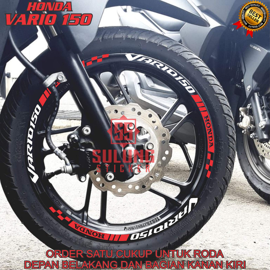 Jual Stiker Lis Velg Motor Honda Vario 150 Cutting Sticker Variasi Pelk ...