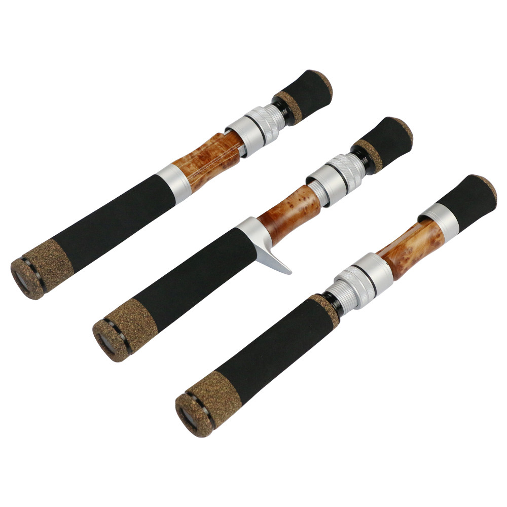 Jual Handle Wood Spinning Casting Reel Seat Handle Kit DIY Trout Fishing Rod Building Component ...