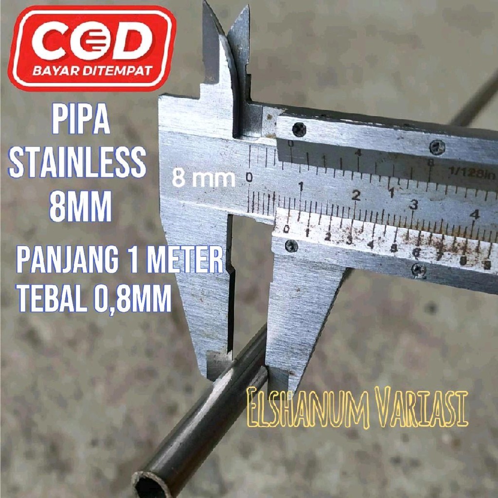Jual (COD)Pipa Stainless Steel od 8 mm ID 6,4mm tebal 0,8 mm panjang ...