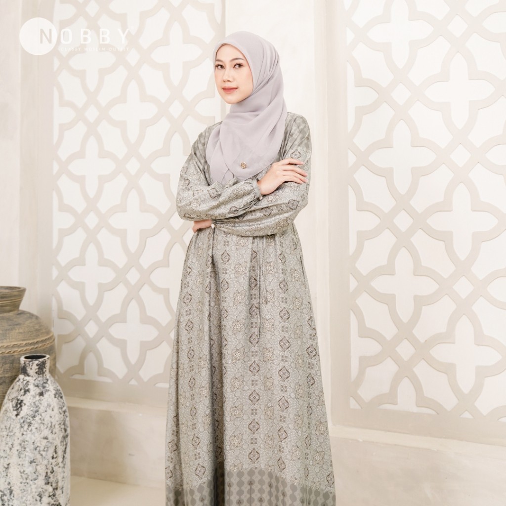 Jual Nobby Dress Nandini Dress Bahan Satin Silk | Shopee Indonesia