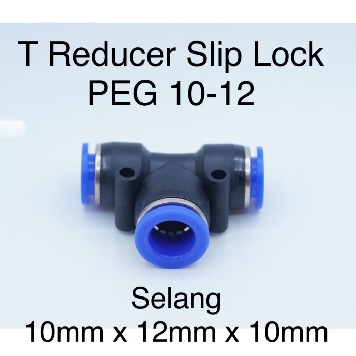 Jual PEG10-12 PEG 10-12 Konektor Sambungan Fitting T Tee Reducer ...