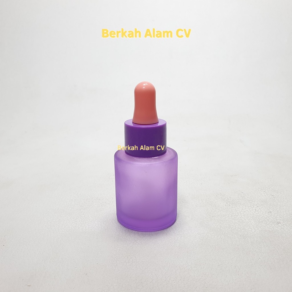 Jual Serum 20 ml Kaca RF Ungu Frossted Pipet / Botol Kaca 20 ml / Botol ...