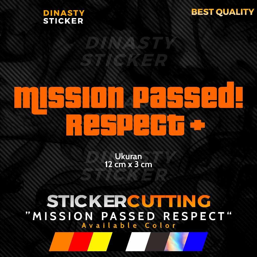 Jual STICKER STIKER CUTTING VIRAL MISSION PASSED RESPECT GTA SAN ...