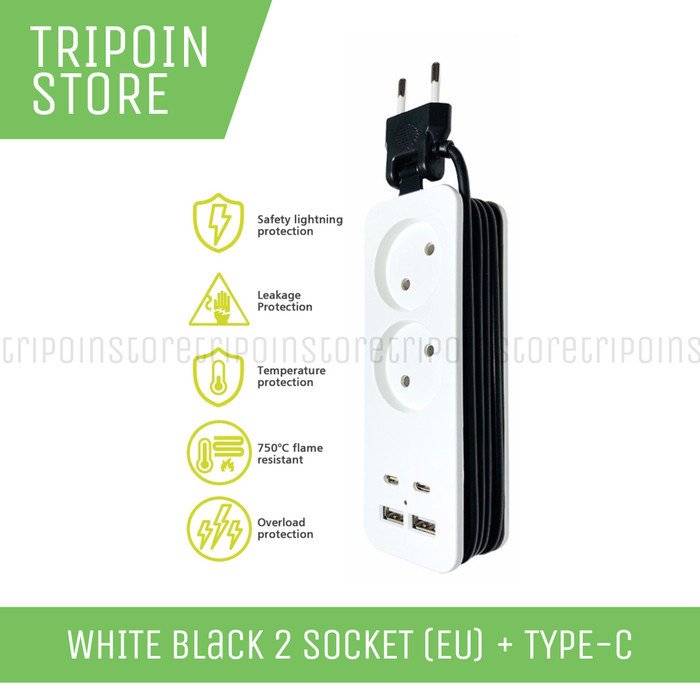 Jual Portable Stop Kontak Traveling - 4 USB Port - Kabel 1,5 Meter ...