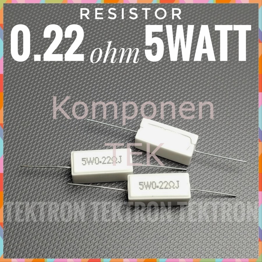 Jual Resistor 0.22ohm 5Watt 0.22R 5W 0.22 ohm 5 watt w Power Amplifier | Shopee Indonesia