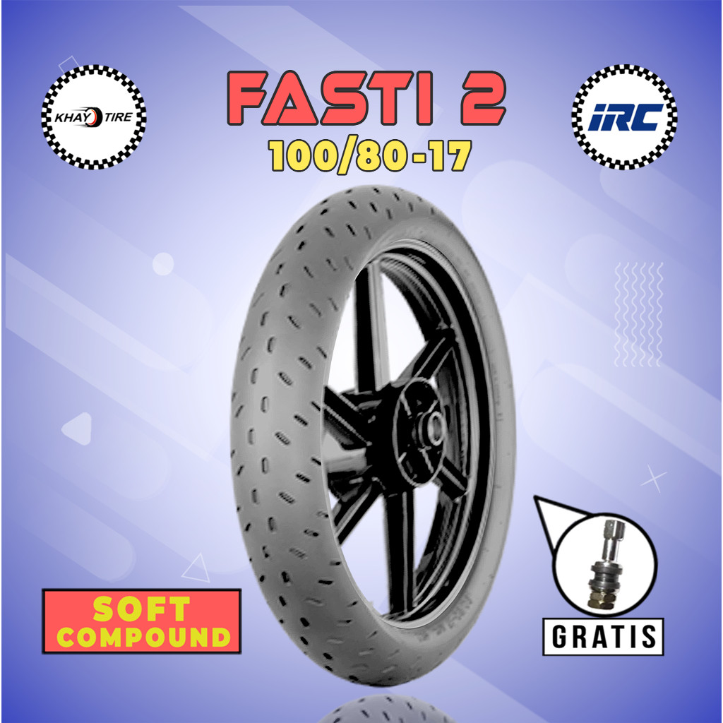 Jual Ban Motor Soft Compound IRC FASTI 2 100/80 Ring 17 Tubeless ...